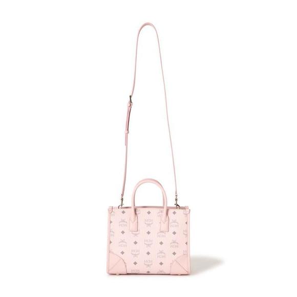 MCM | Bags | Mcm Visetos Leather 2way Tote Bag Pink | Poshmark
